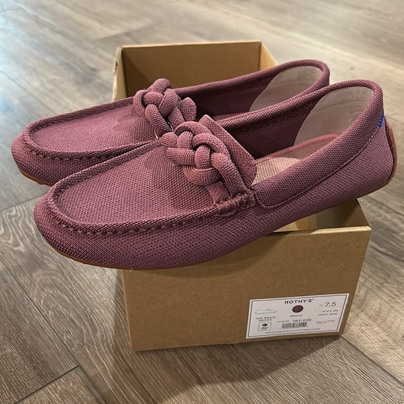 Rothy's | Shoes | Nwt Rothys The Braid Driver Loafers In Mauve | Poshmark